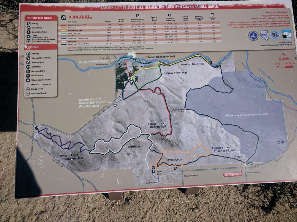 Prison Hill & Silver Saddle Ranch Trail System - Nevada Trail Finder
